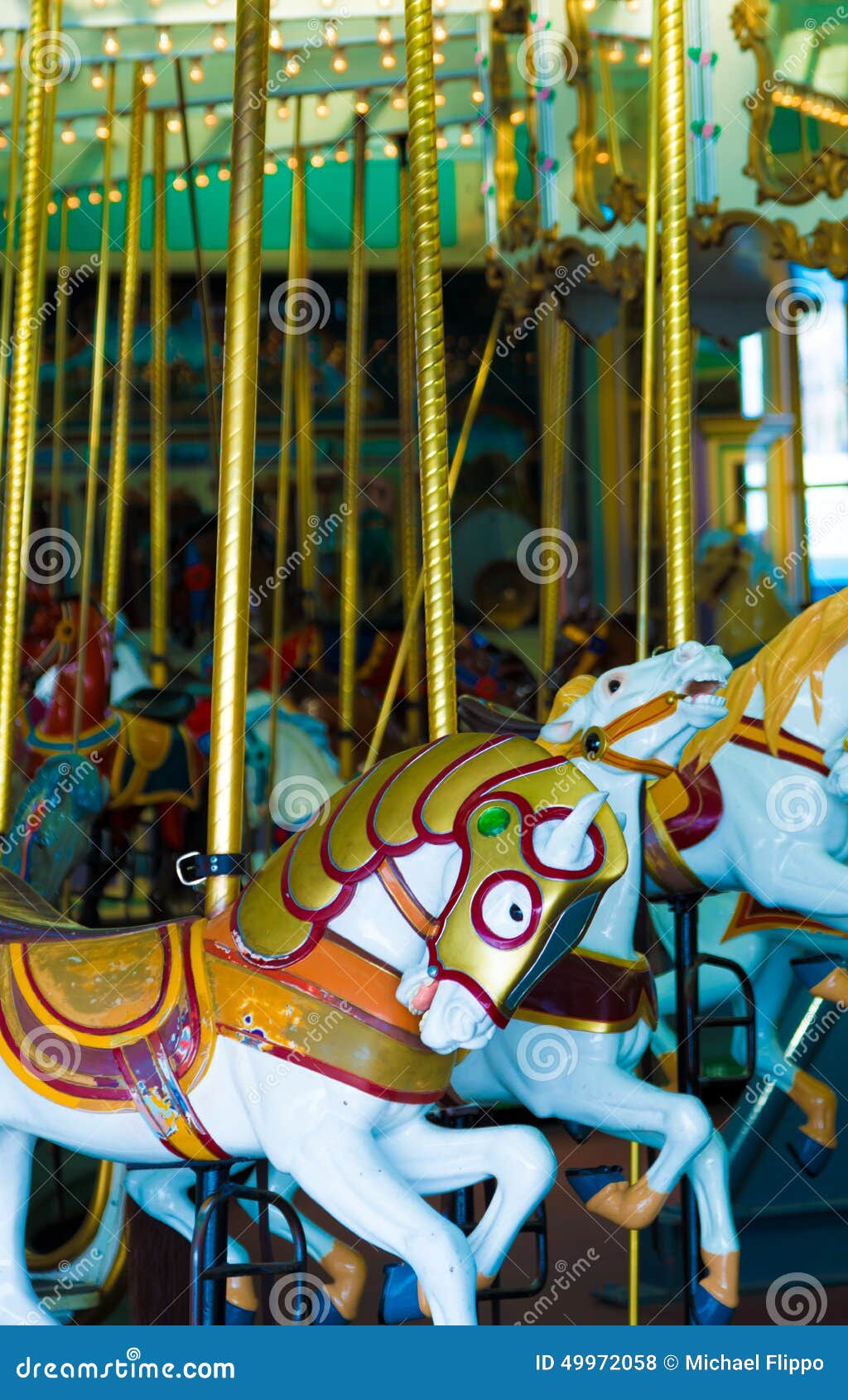 An Old Fashioned Carousel In Nice, France. Stock Photo | CartoonDealer ...