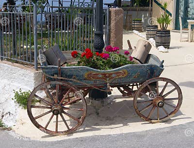 Old-fashioned cart. stock image. Image of blue, cart - 14634773