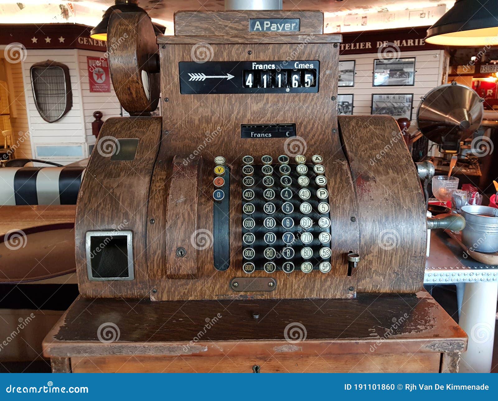 Old Fashioned Cash Machine Editorial Image | CartoonDealer.com #191101860