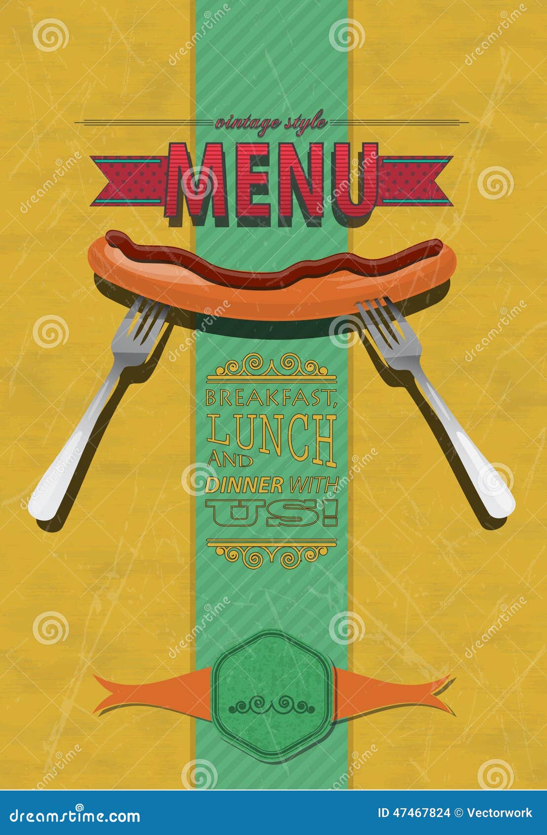 Old-fashioned Design of the First Page Menu Stock Vector - Illustration ...