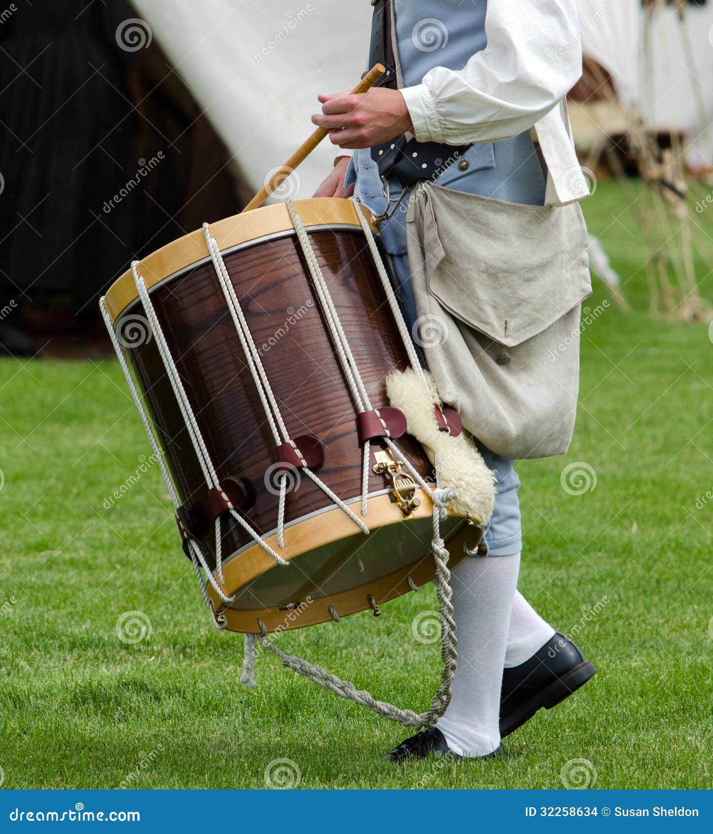 Old fashioned drum stock photo. Image of drum, reenactment - 32258634