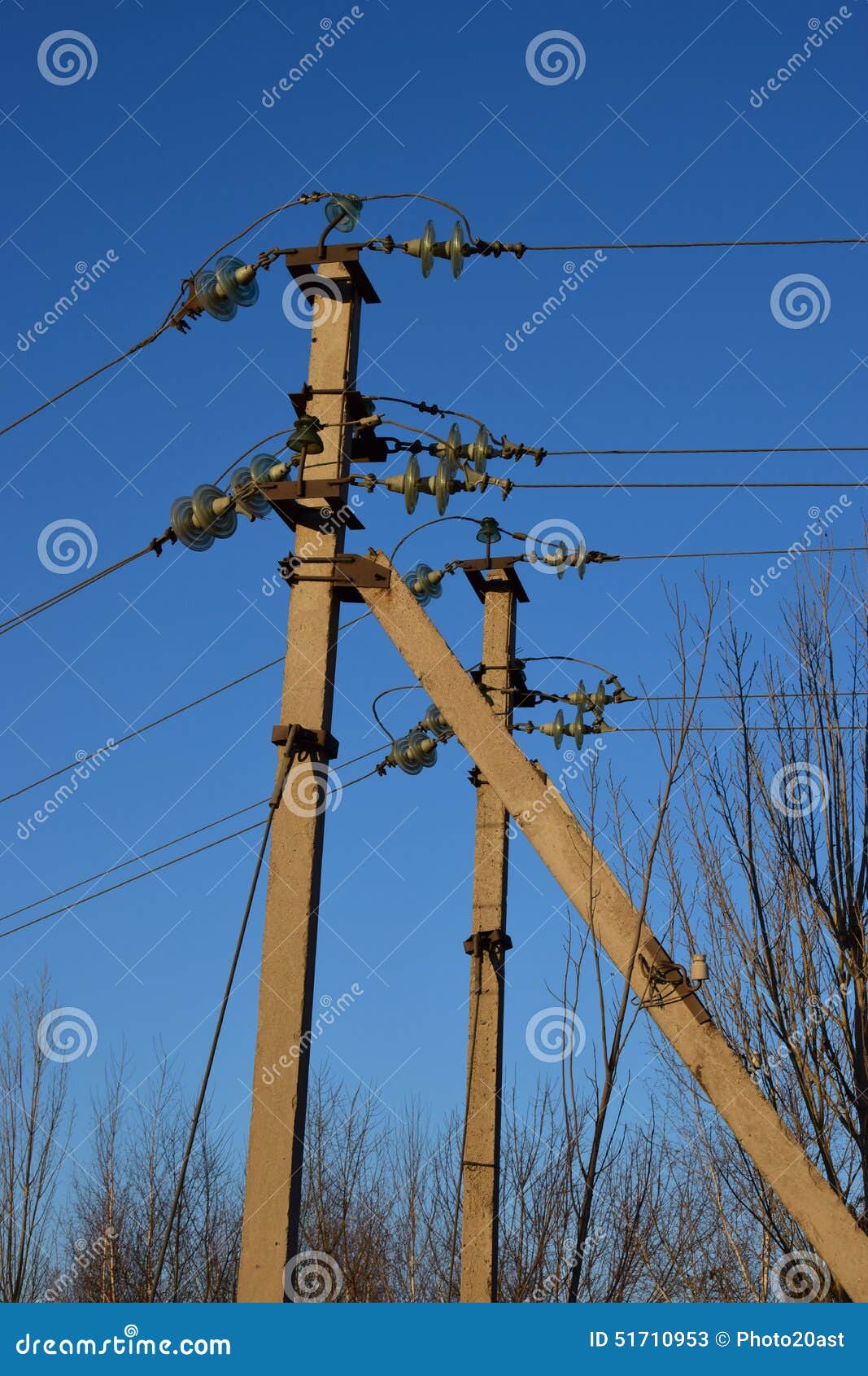 Old-fashioned Electric Pylon Stock Image - Image of attractive ...