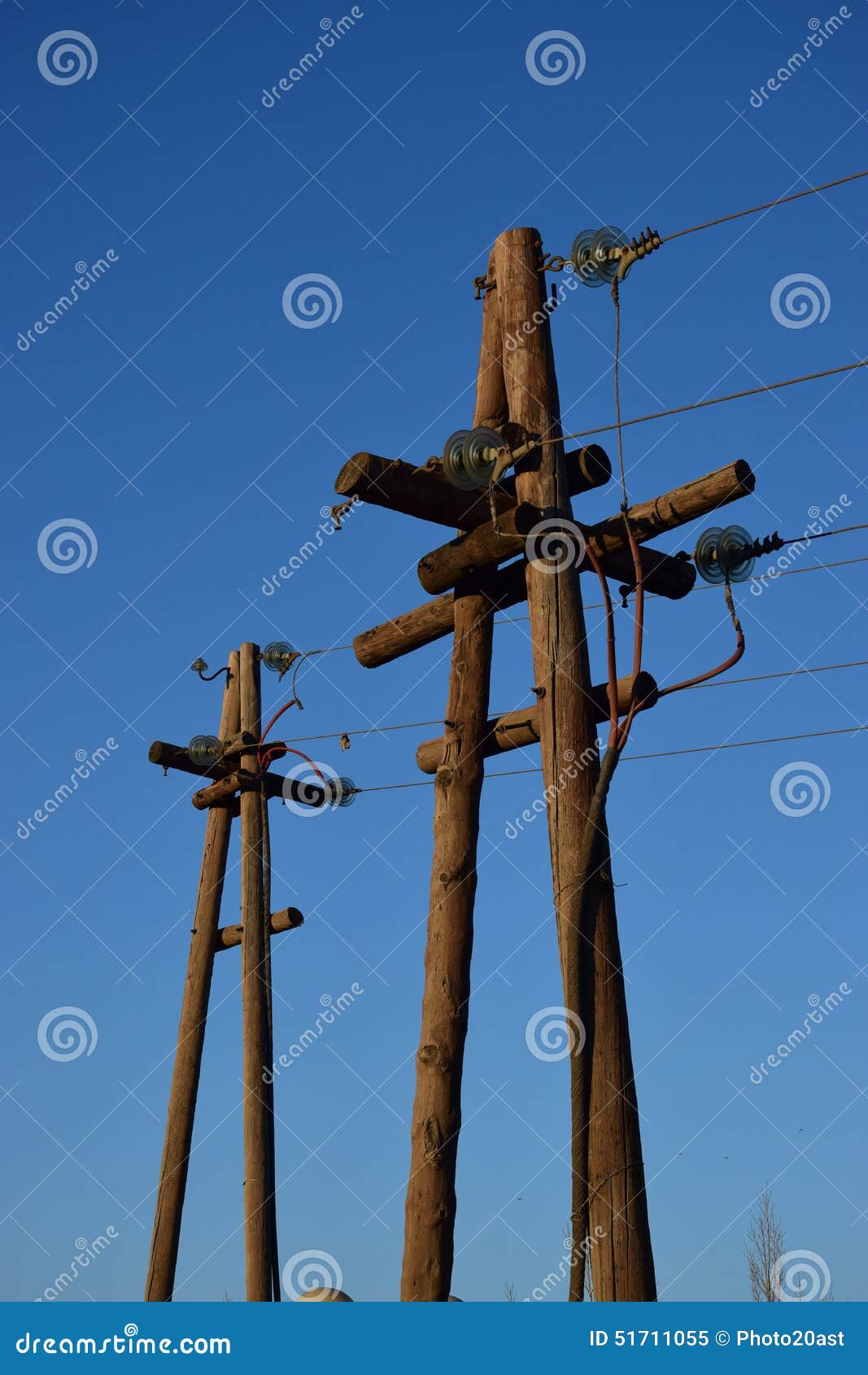 Old-fashioned Electric Pylon Stock Image - Image of electric ...