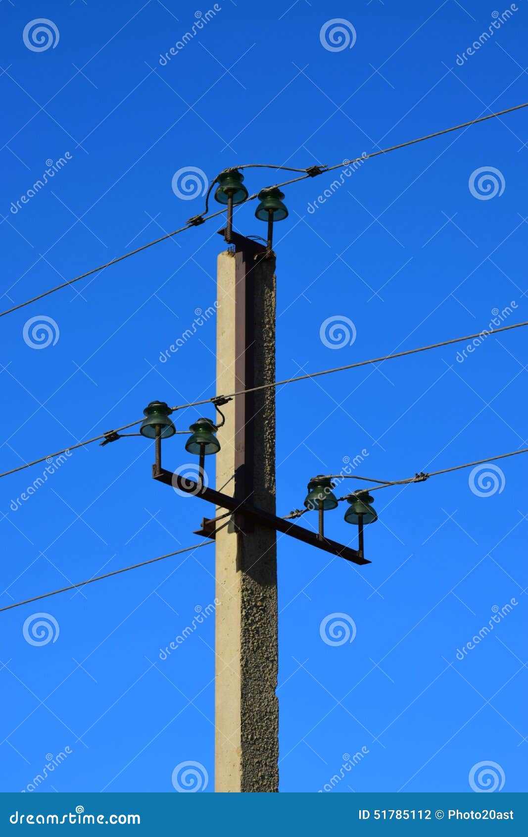 Old-fashioned Electric Pylon Stock Photo - Image of sunlit, triangle ...