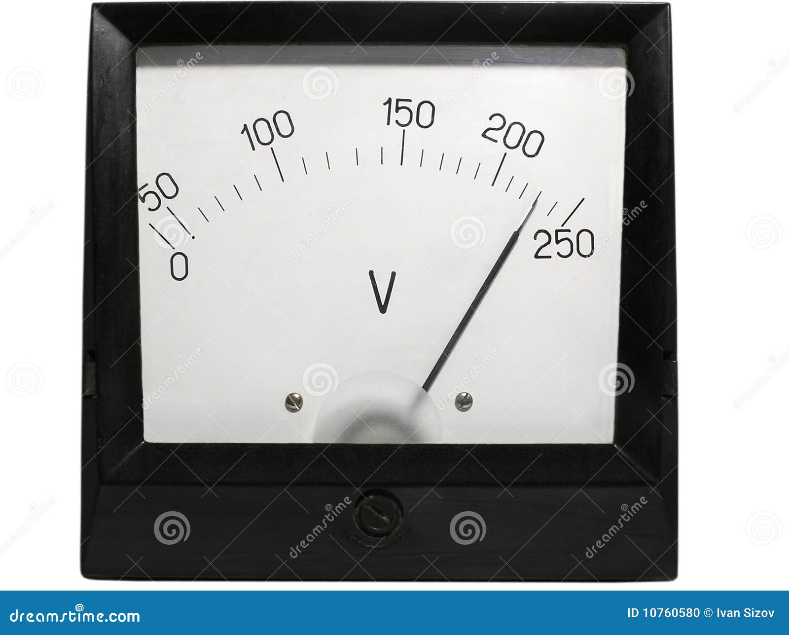 Old-fashioned Electric Voltmeter Stock Photo - Image of meter ...