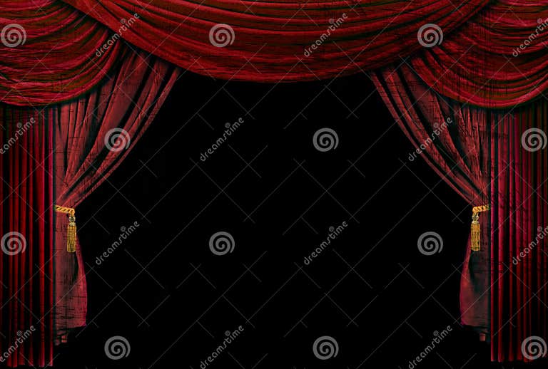 Old Fashioned, Elegant Theater Stage Drapes Stock Photo - Image of ...