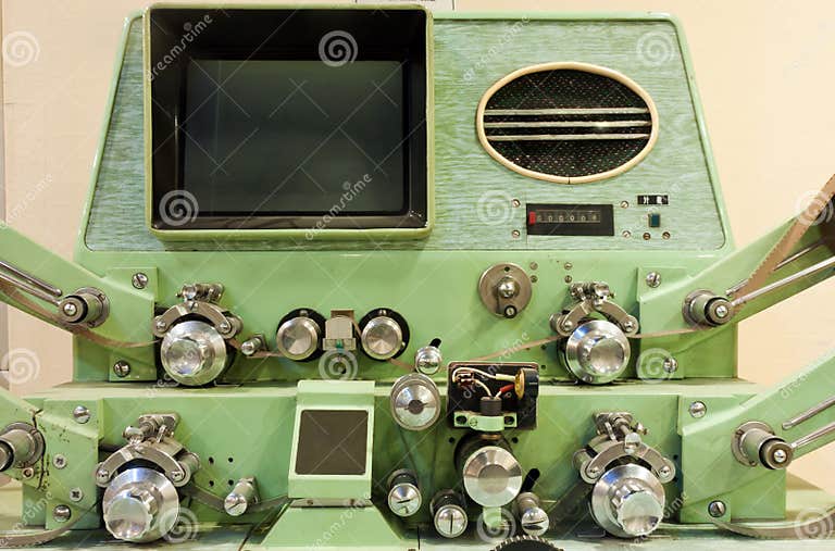 Old-fashioned Film Editing Machine Stock Photo - Image of history, data ...