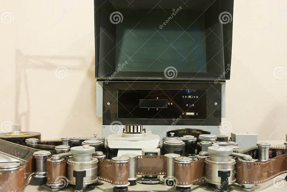 Old-fashioned Film Editing Machine Stock Photo - Image of fashioned ...