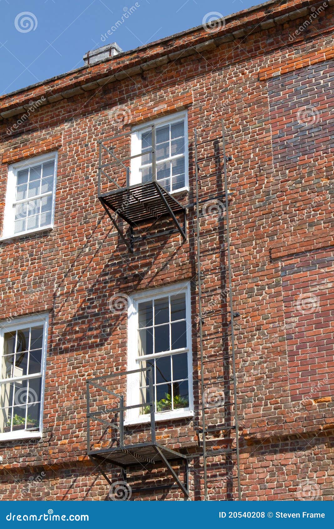 Old Fashioned Fire Escape stock photo. Image of rescue - 20540208