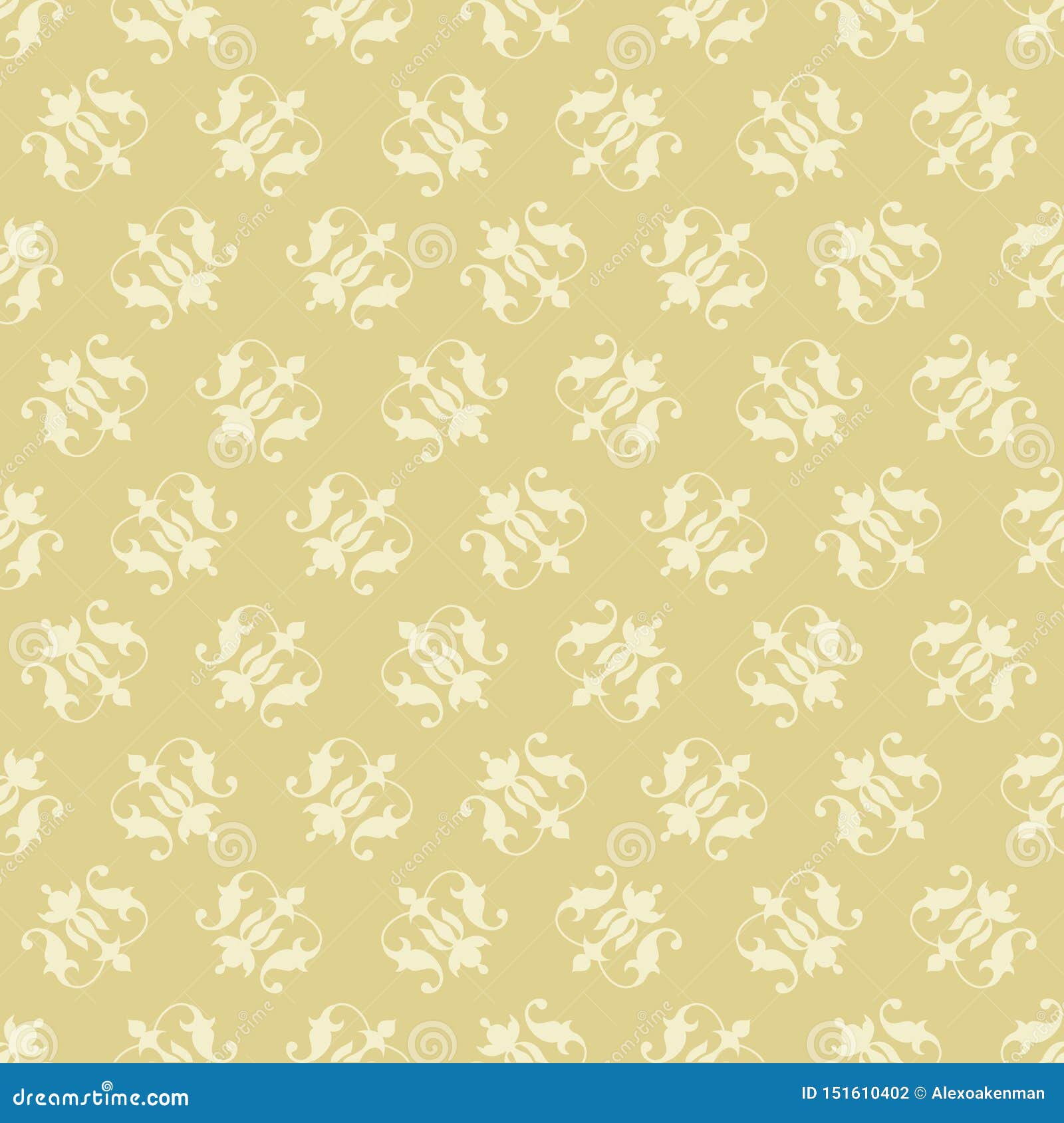 Old Fashioned Floral Royal Seamless Texture Vector Illustration ...