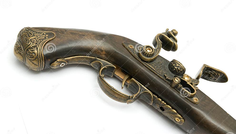 Old-fashioned gun stock image. Image of model, history - 10578003