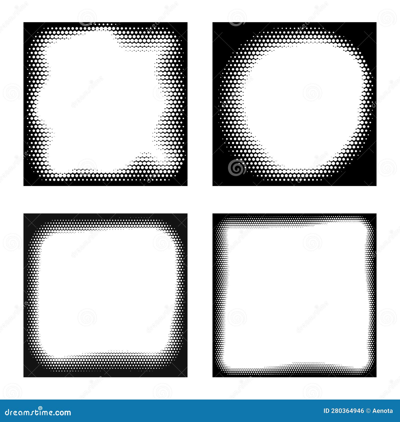 Old-fashioned Halftone Frames Stock Vector - Illustration of newspaper ...