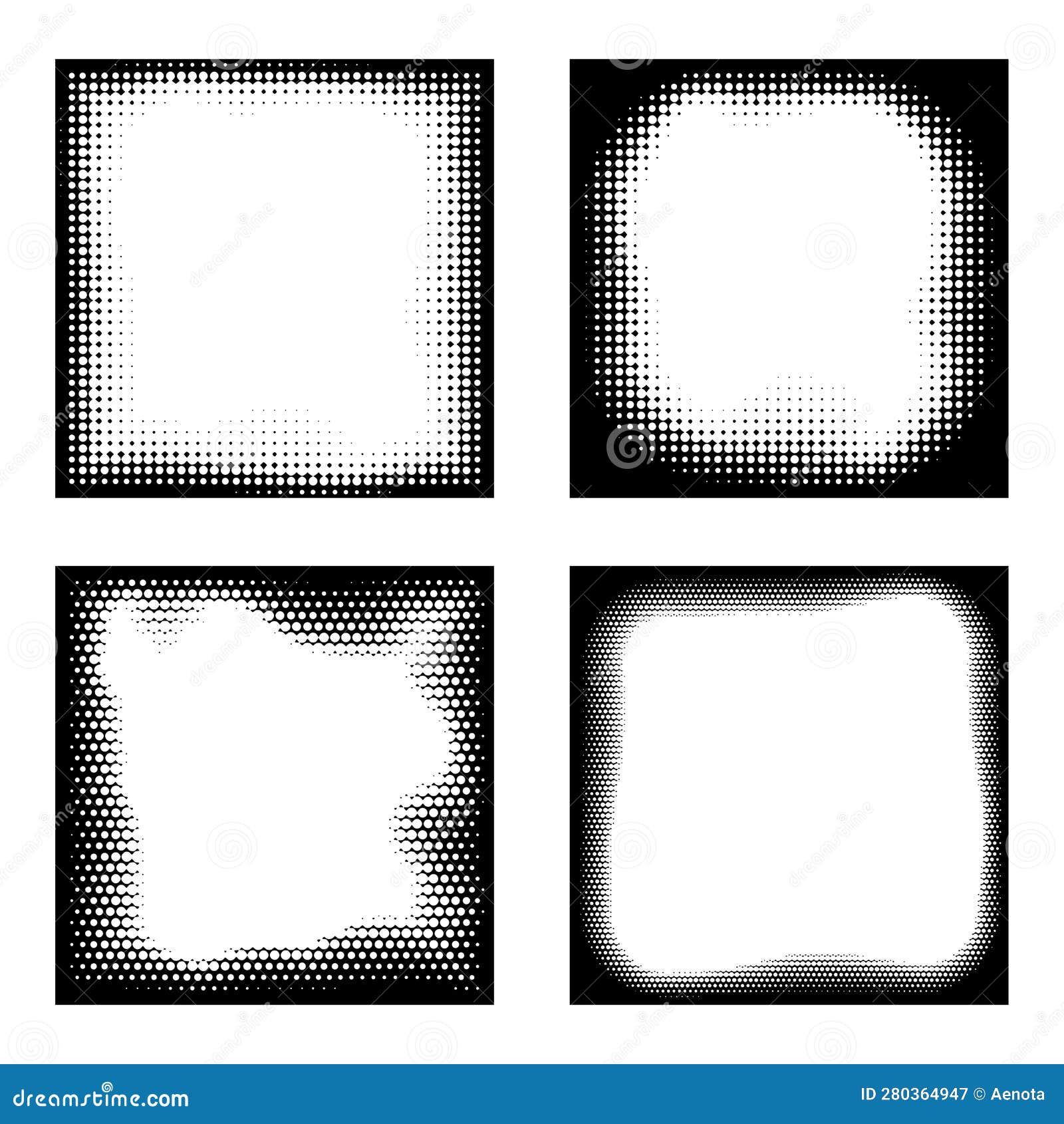 Old-fashioned Halftone Frames Stock Vector - Illustration of fashioned ...