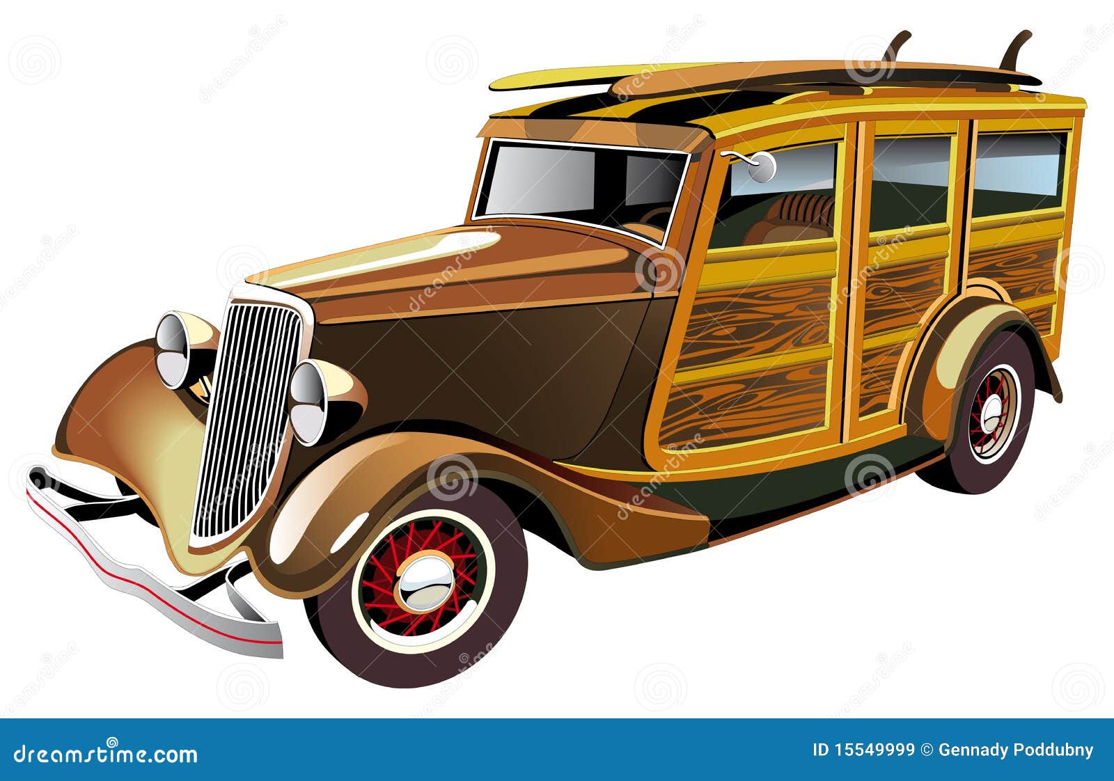 Old-fashioned Hot Rod Cartoon Vector | CartoonDealer.com #15549999