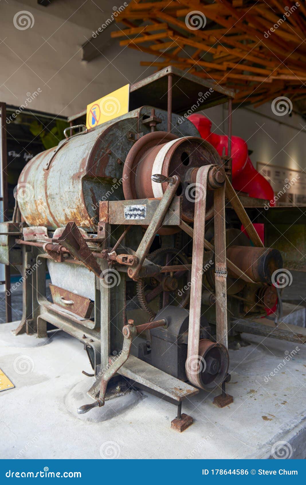An Old-fashioned Industrial Textile Machine Stock Photo - Image of ...