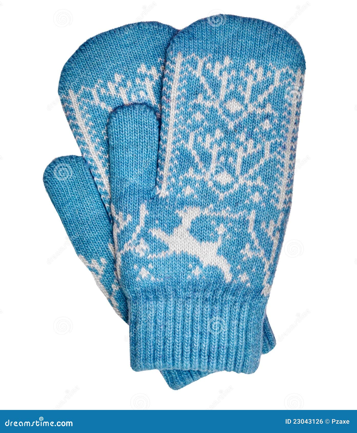 Old-fashioned Knitted Mittens Stock Photo - Image of gloves, natural ...