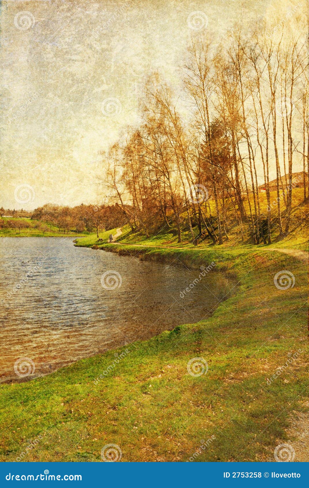 Old-fashioned landscape stock photo. Image of antique - 2753258