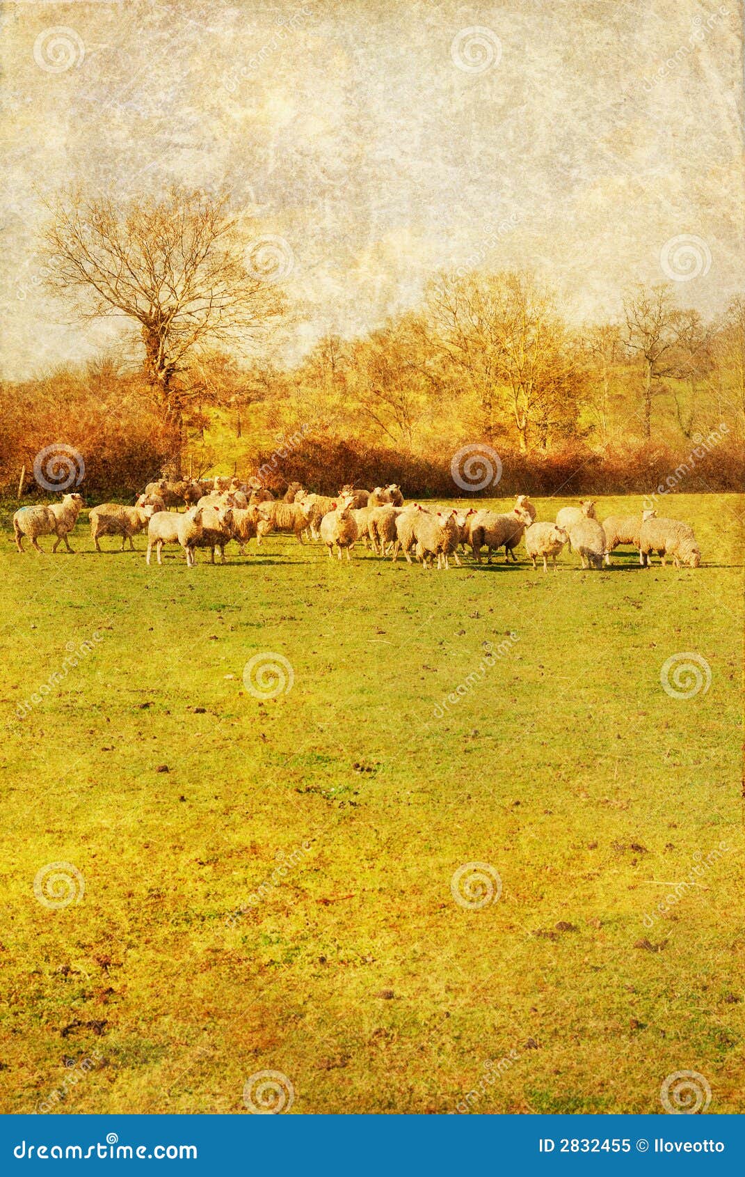 Old-fashioned landscape stock image. Image of material - 2832455