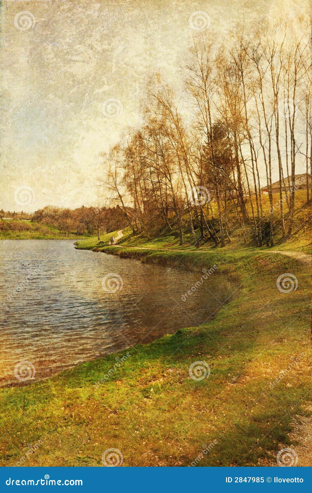 Old-fashioned landscape stock image. Image of agriculture - 2847985