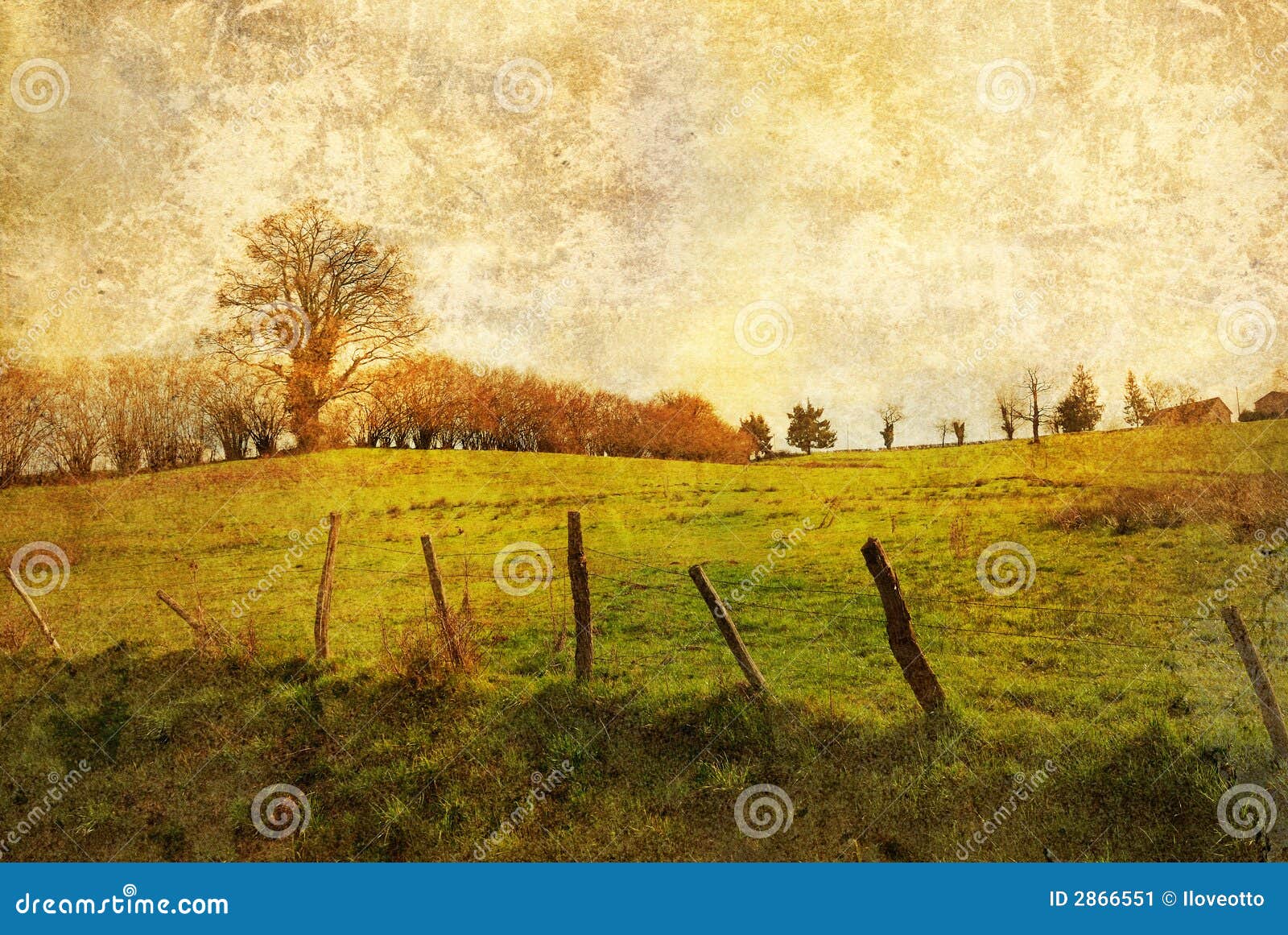 Old-fashioned landscape stock illustration. Illustration of empty - 2866551