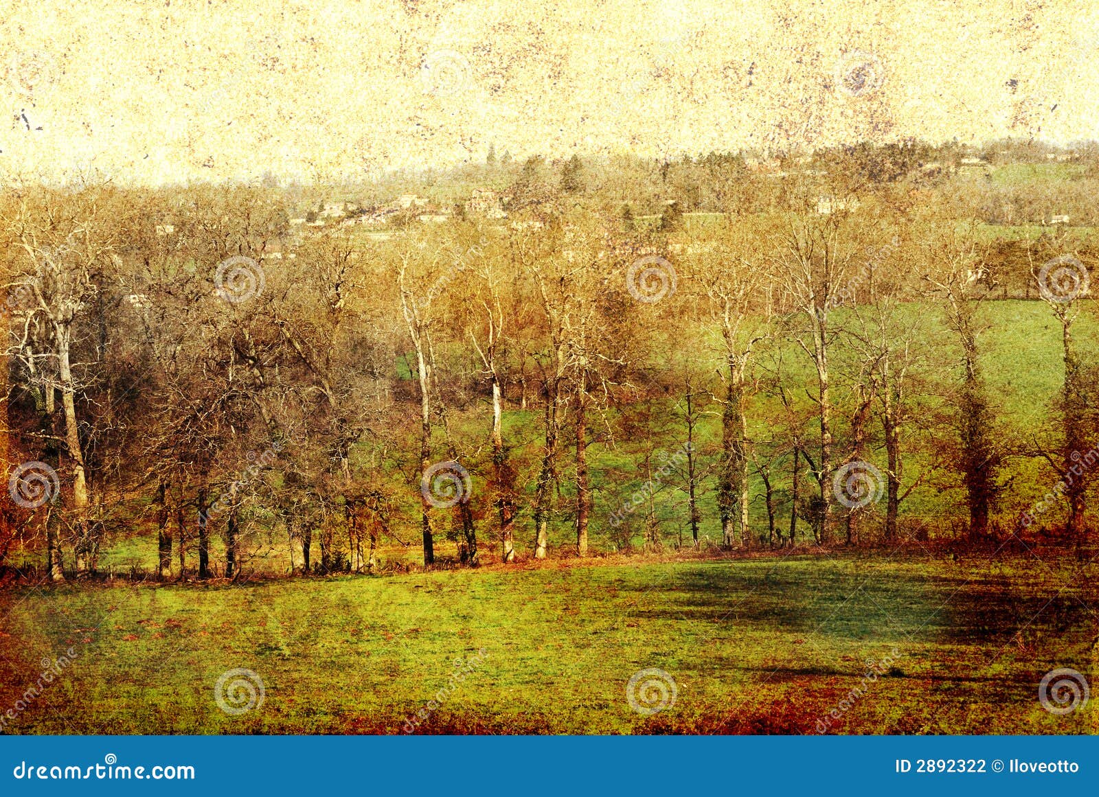 Old-fashioned landscape stock illustration. Illustration of fracture ...