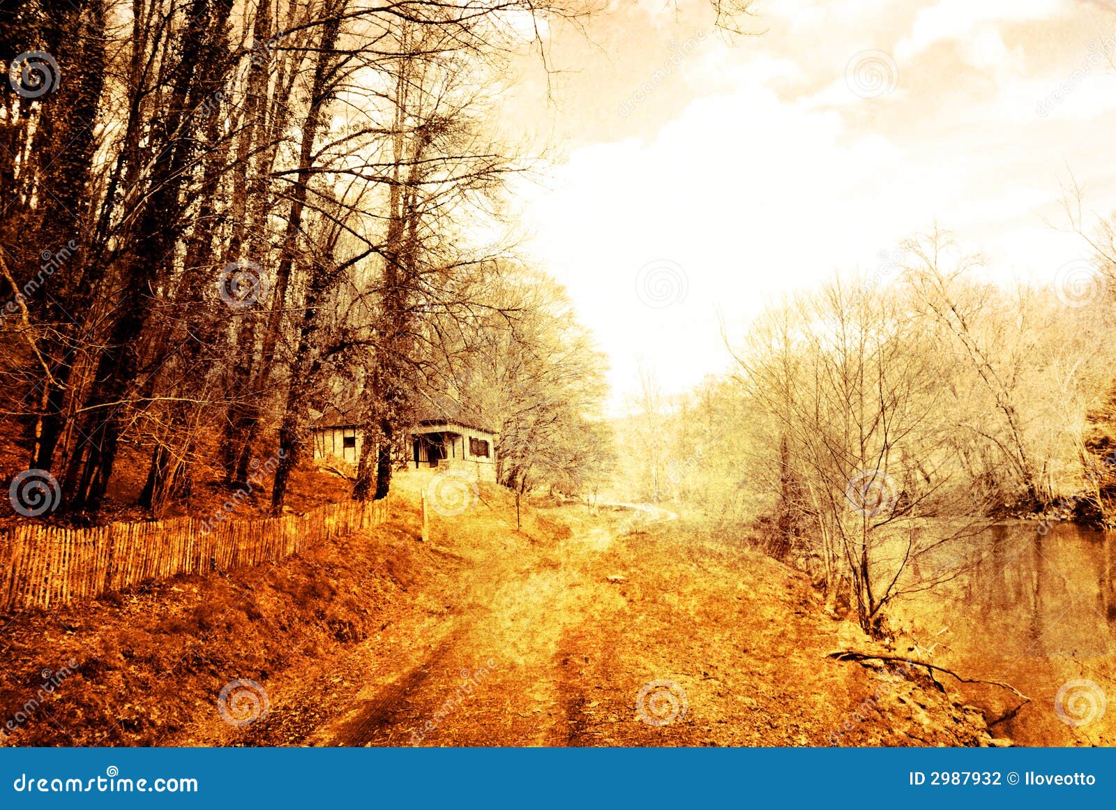 Old-fashioned landscape stock photo. Image of ancient - 2987932