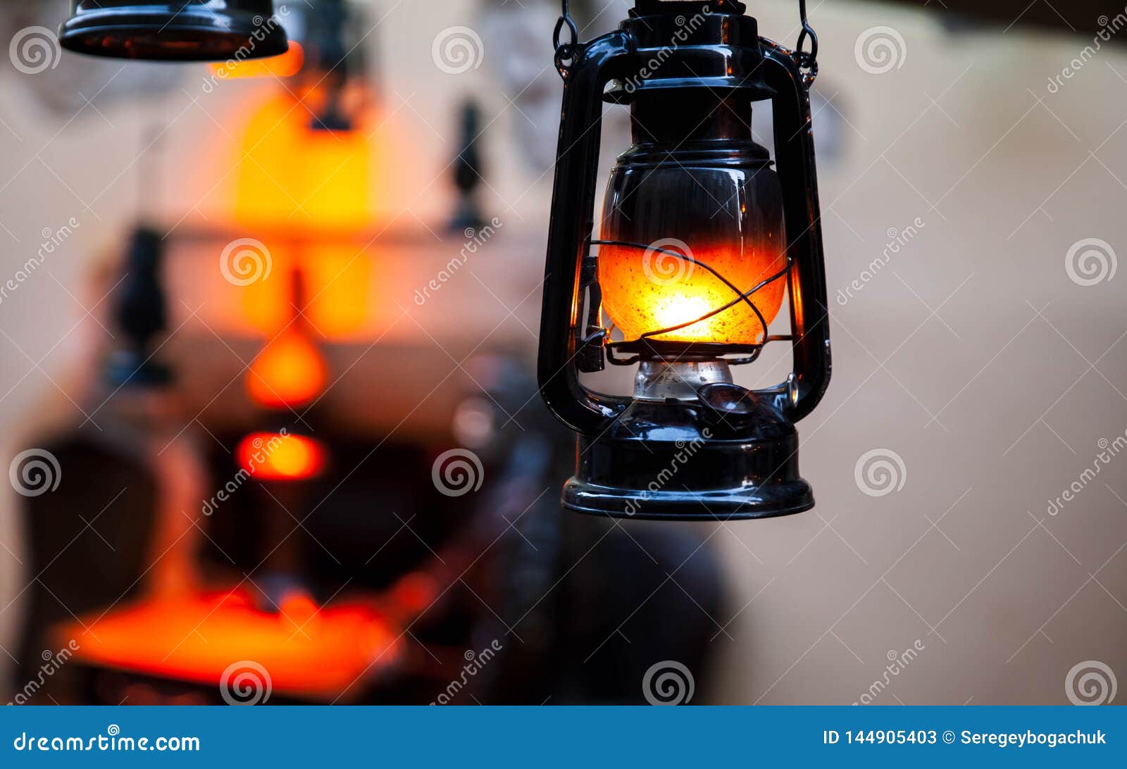Old Fashioned Lantern in Darkness. Light Concept Stock Image - Image of ...