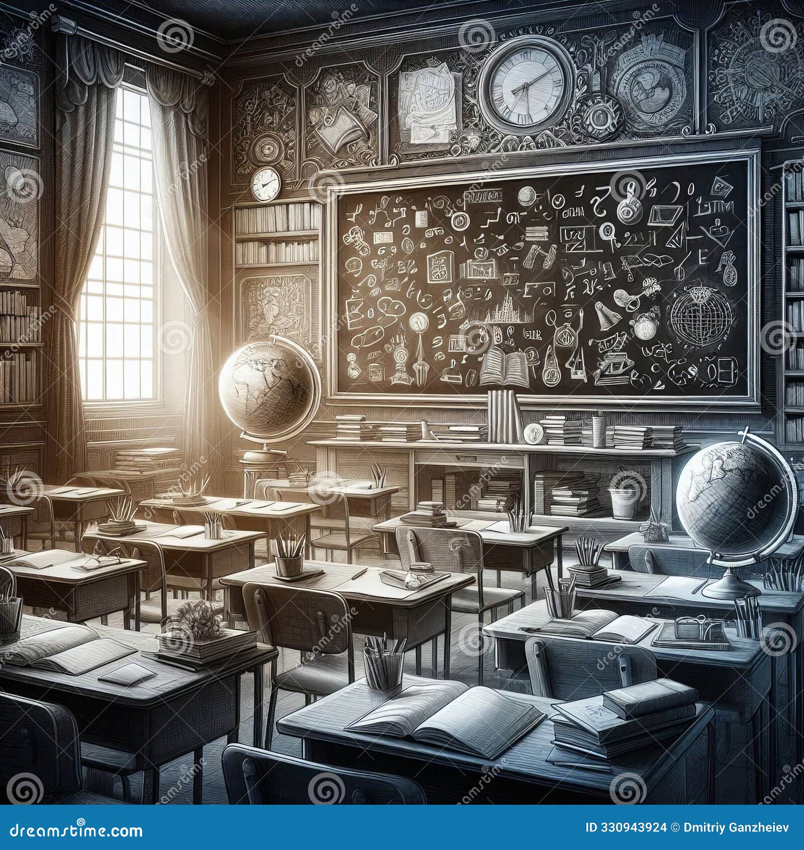 Old-Fashioned Learning editorial stock image. Illustration of indoor ...