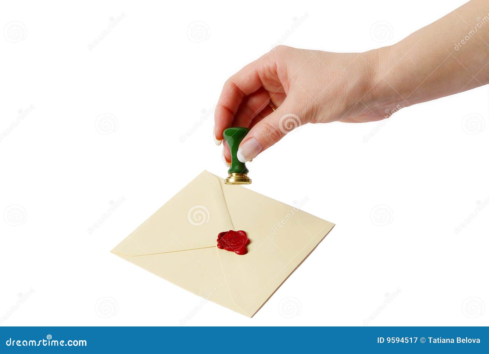 Old-Fashioned Letter with Wax Stock Image - Image of background, object ...