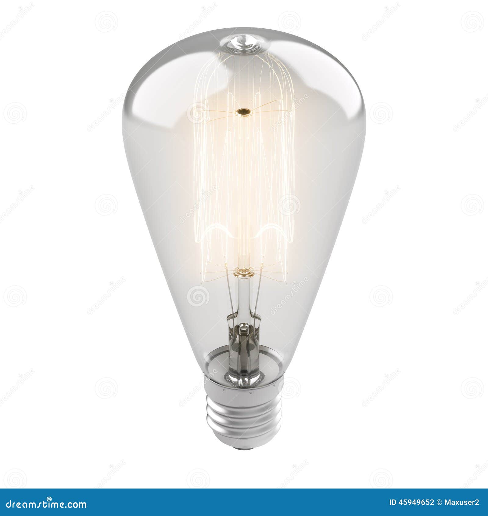 Old-fashioned light bulb stock photo. Image of glass - 45949652