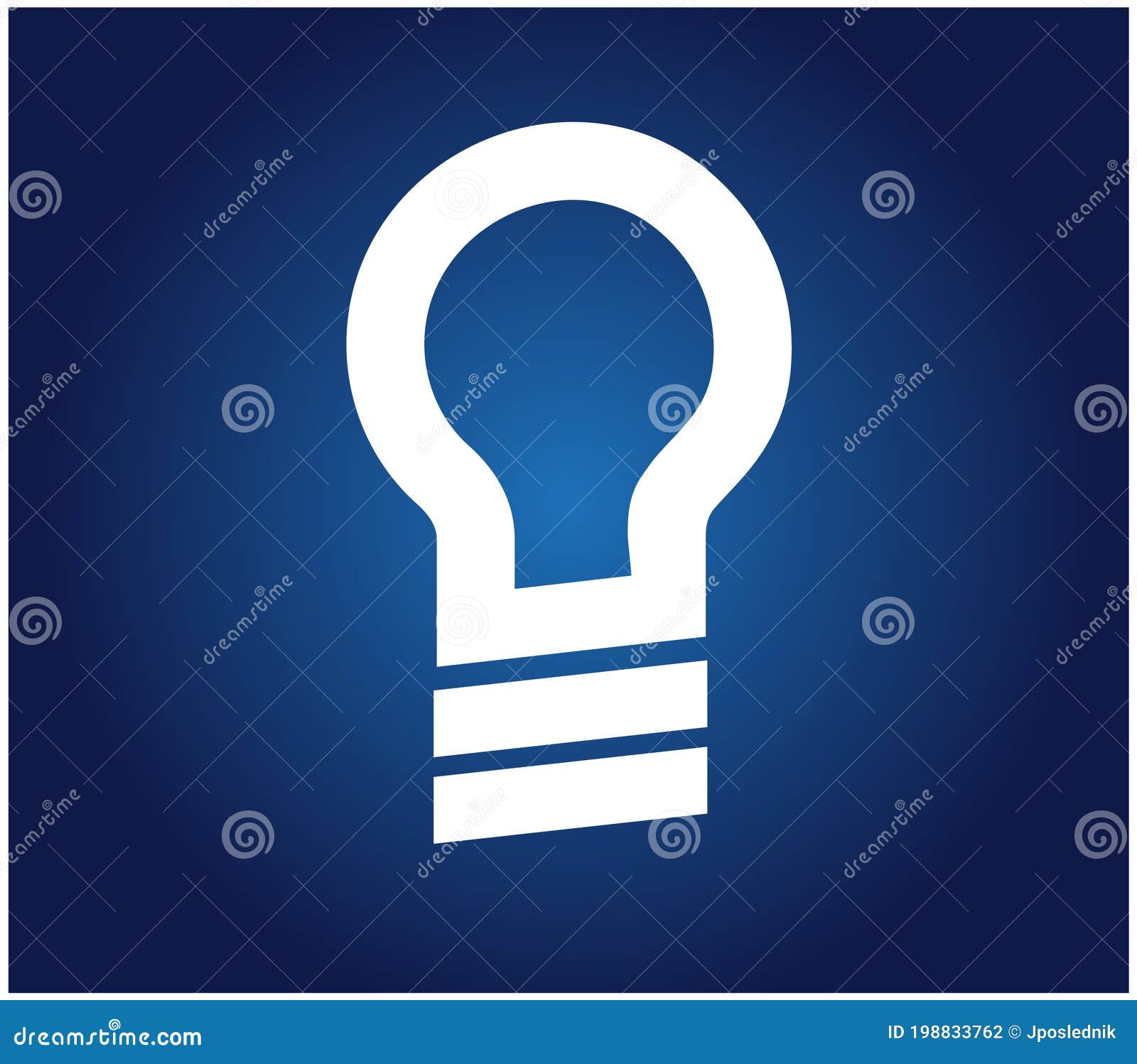 An Old Fashioned Lightbulb on Navy Blue Background Stock Vector ...