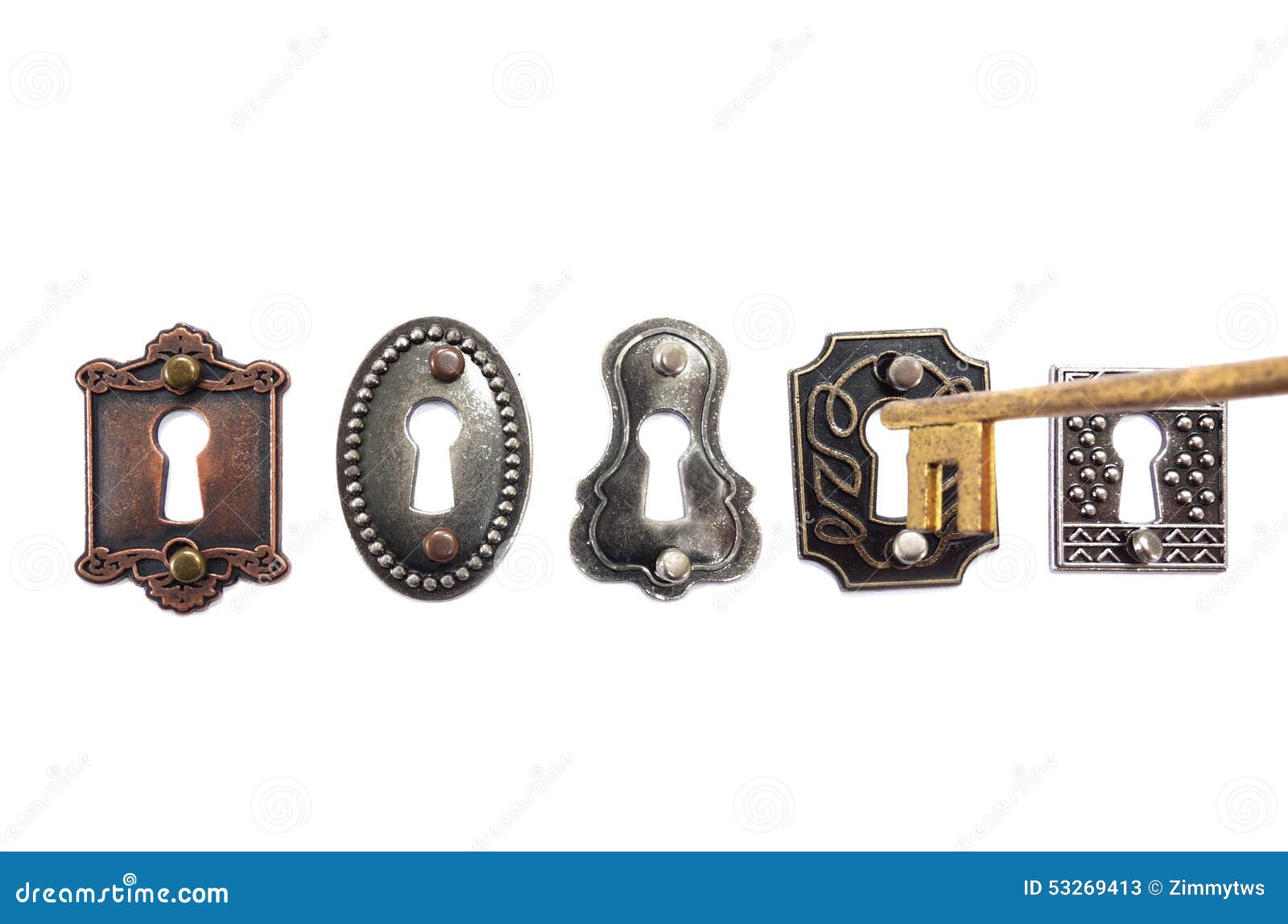 Old fashioned locks stock image. Image of guess, hole - 53269413