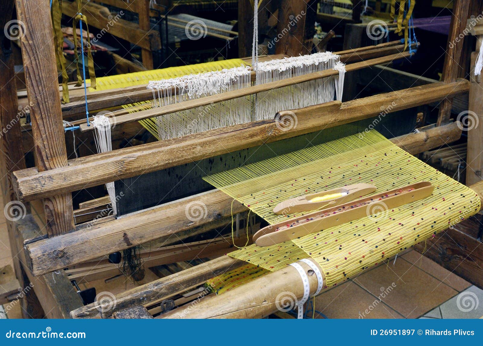 Old Fashioned Loom Weaving Machine Royalty-Free Stock Image ...