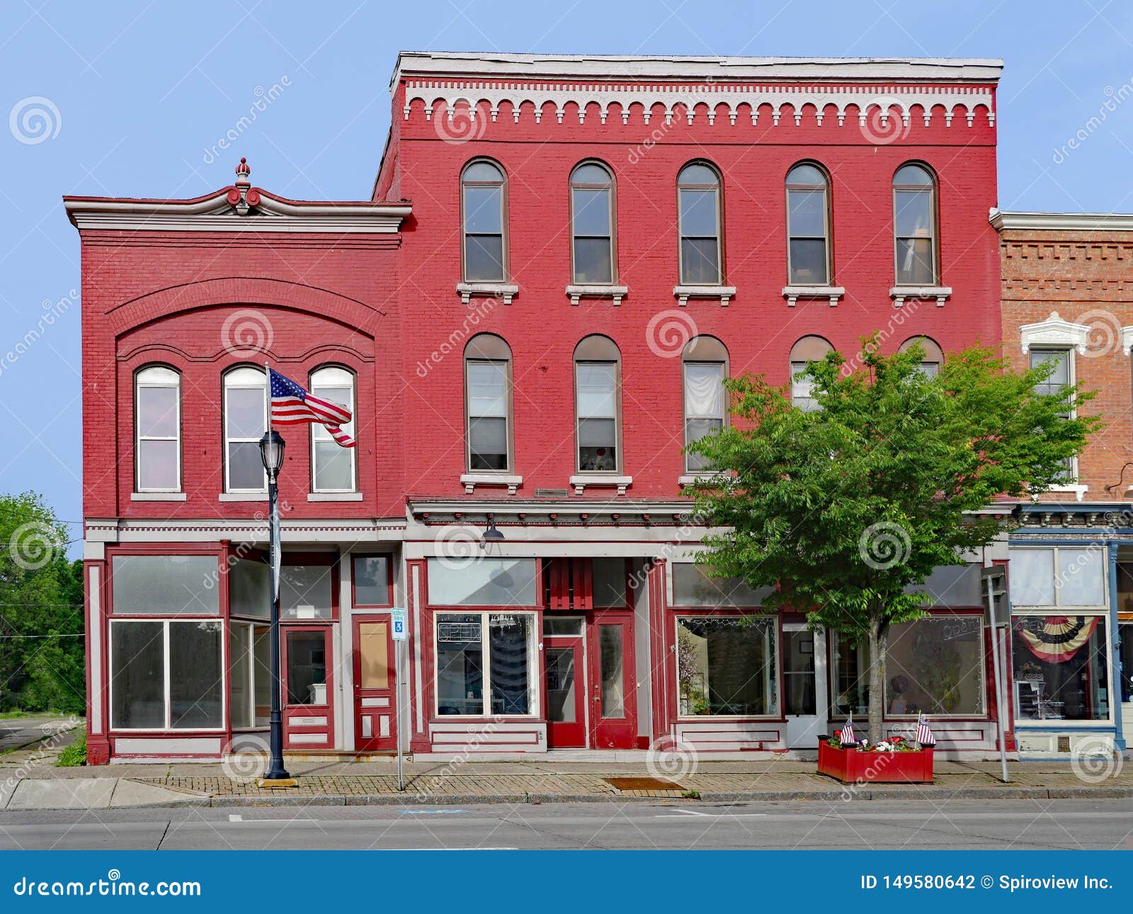 Old Fashioned Main Street Storefronts Stock Photo - Image of window ...