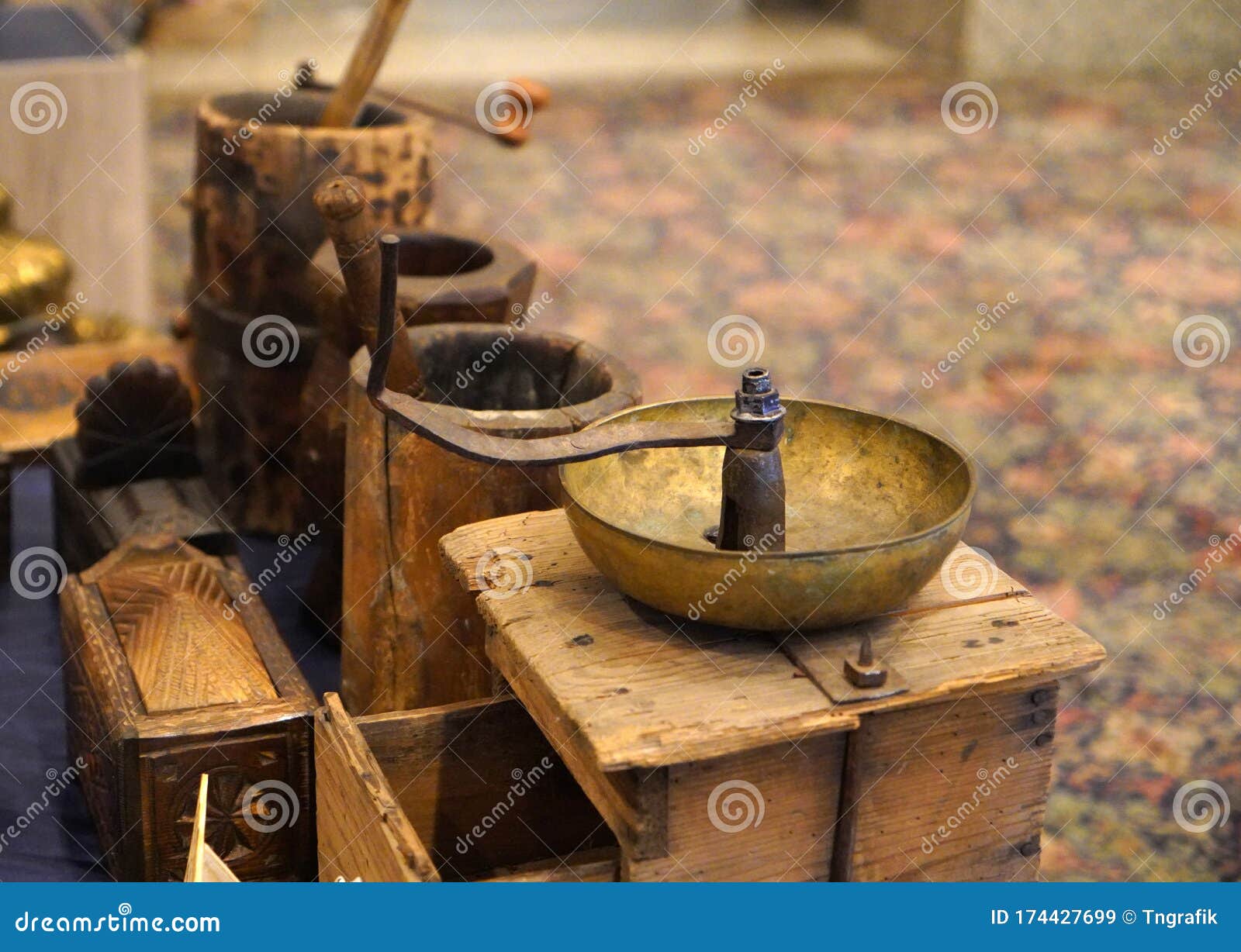 Old-fashioned Manual Coffee Making Tools Stock Image - Image of closeup ...