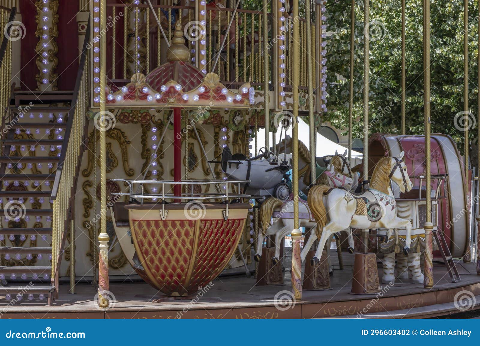 Old Fashioned Merry-go-round Stock Photo - Image of ornate, outdoors ...