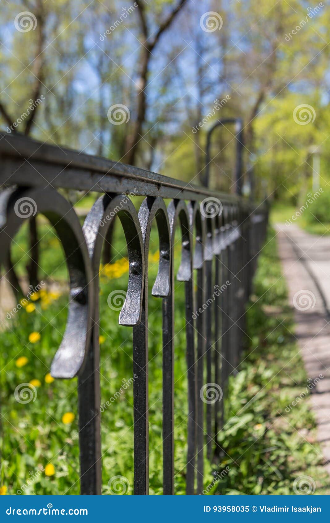 Old Fashioned Metal Fence stock image. Image of outdoor - 93958035