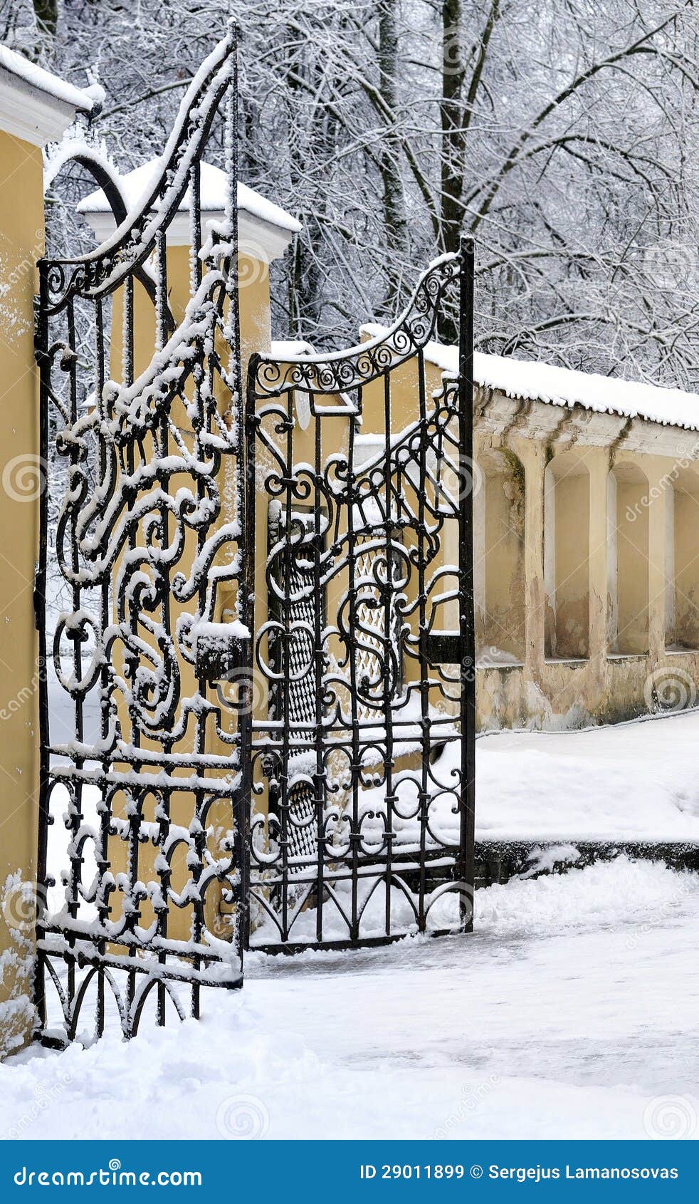 Old fashioned metal gate stock image. Image of metal - 29011899
