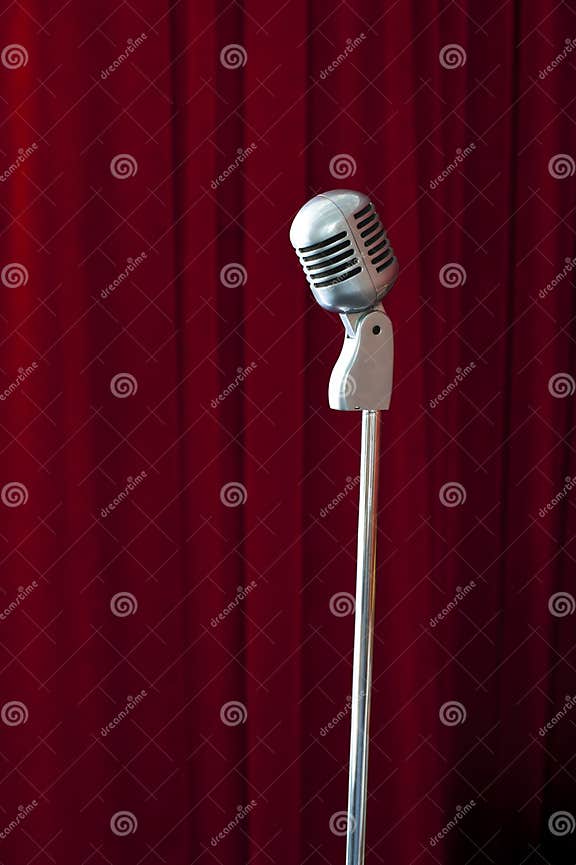 Old fashioned microphone stock photo. Image of crimson - 19188196