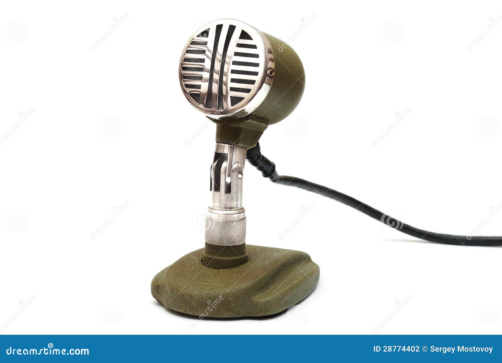 Old-fashioned microphone stock photo. Image of cutout - 28774402