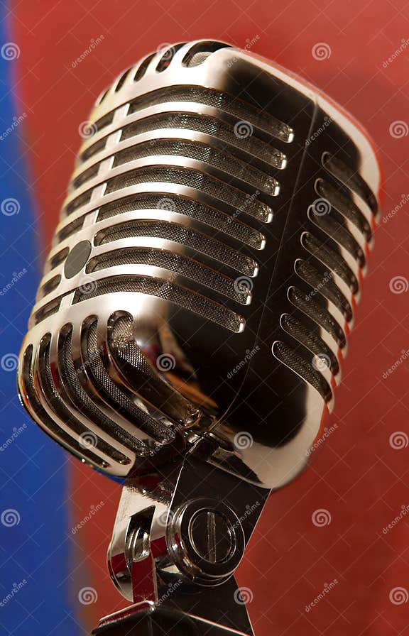 Old-fashioned microphone stock image. Image of noise, music - 8334159