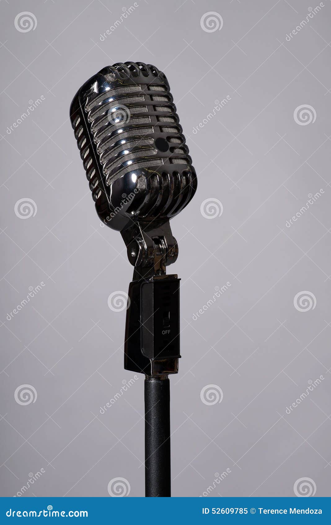 Old Fashioned Microphone with Space for Text Stock Image - Image of ...
