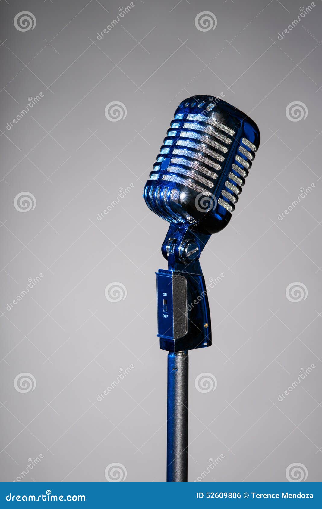 Old Fashioned Microphone with Space for Text Stock Photo - Image of ...