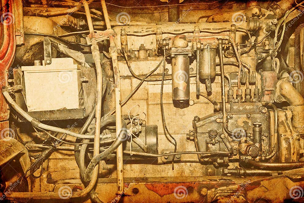 Old-fashioned Motor Background Stock Image - Image of steel, styled ...
