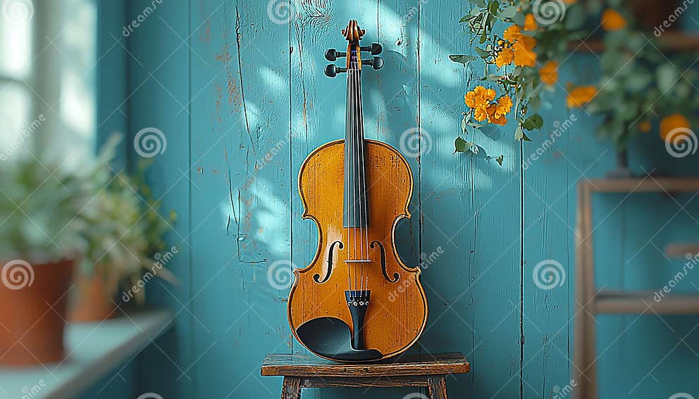 Old Fashioned Musician Playing Rustic String Instrument Indoors ...