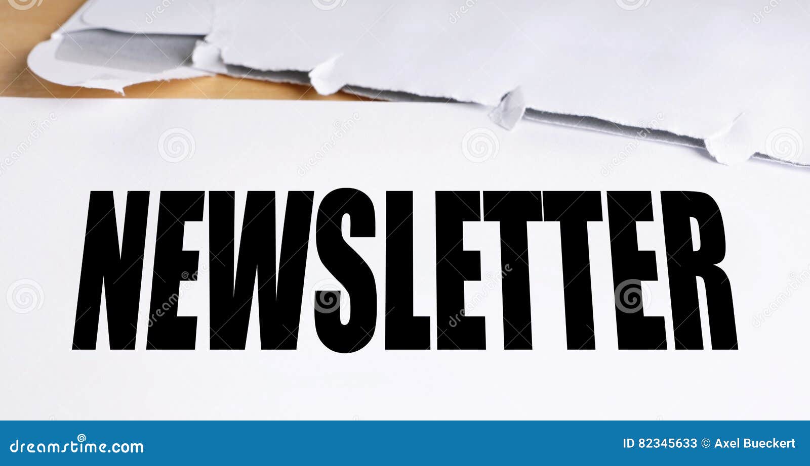 Old-fashioned Newsletter with Envelope Stock Image - Image of header ...