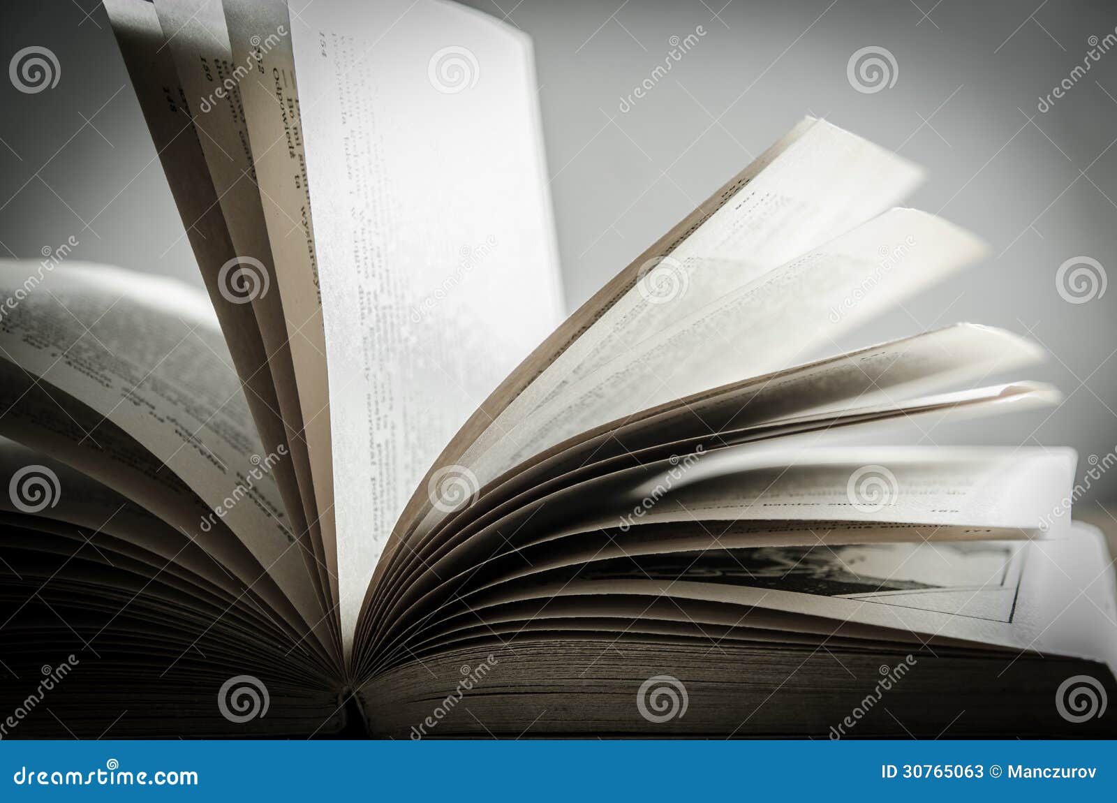 Old Fashioned Open Book Lighted Vintage Background Stock Image - Image ...