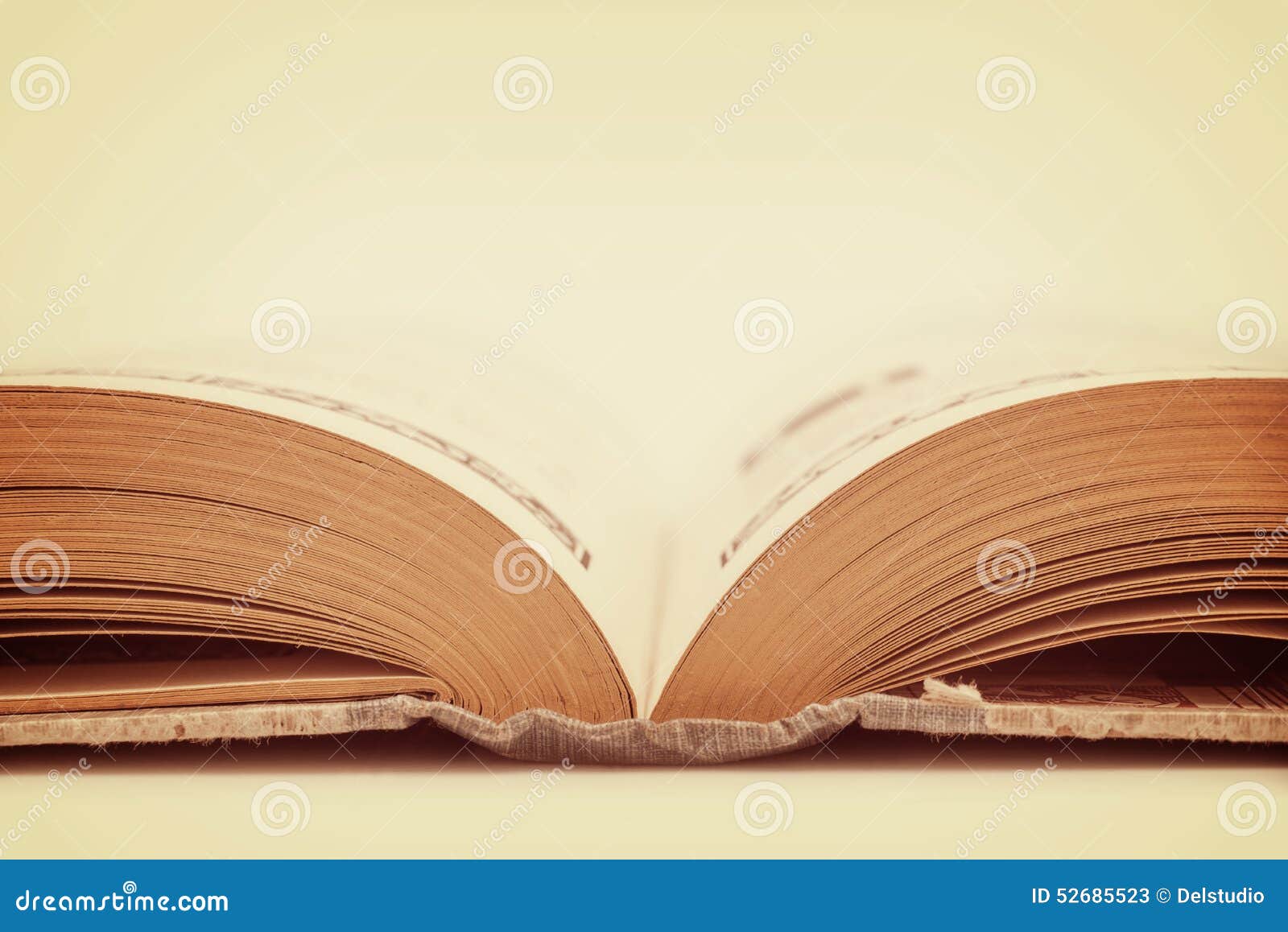 Old Fashioned Opened Book, Side View Stock Image - Image of copy, space ...