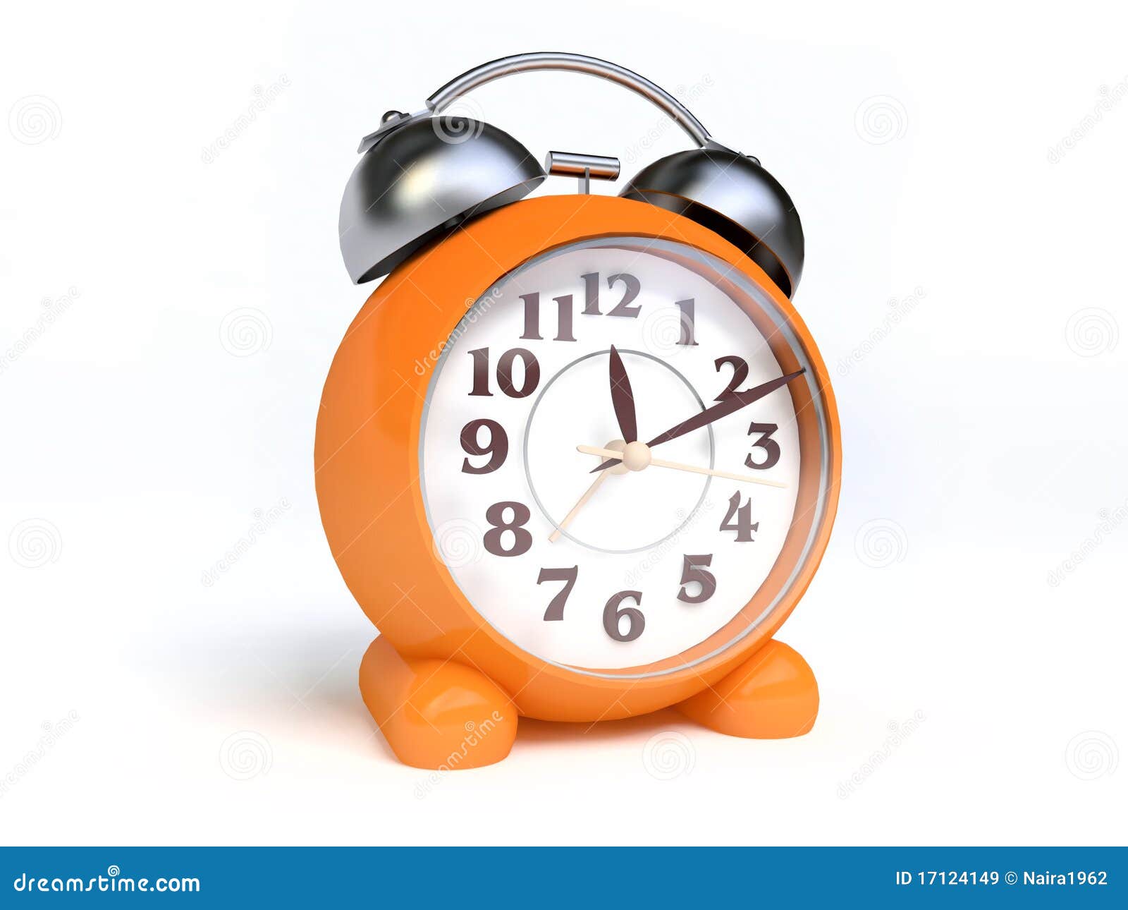 Old Fashioned Orange Alarm Clock Stock Illustration - Illustration of ...