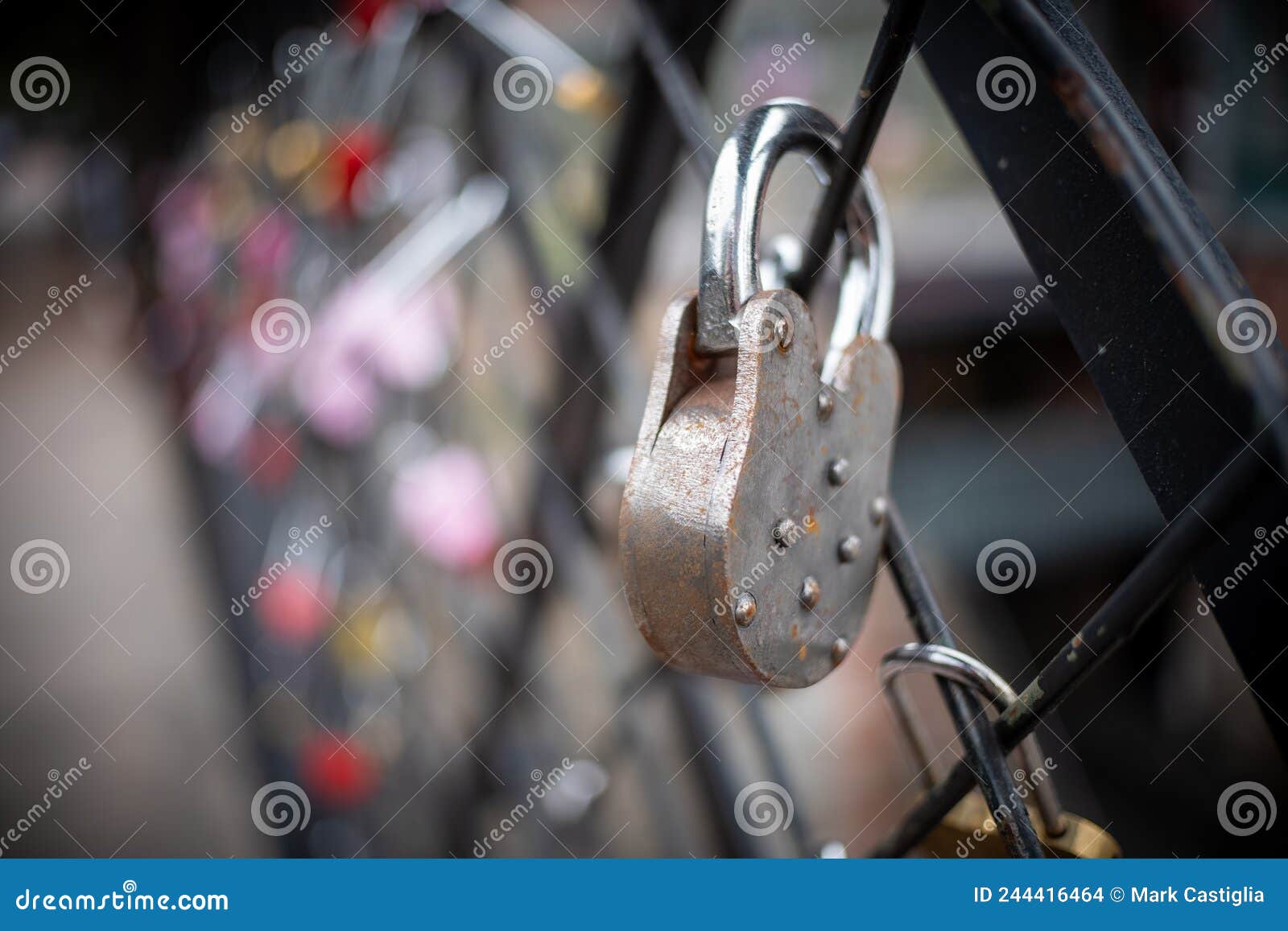 Old Fashioned Padlock on Bridge in Savannah Georgi Stock Photo - Image ...